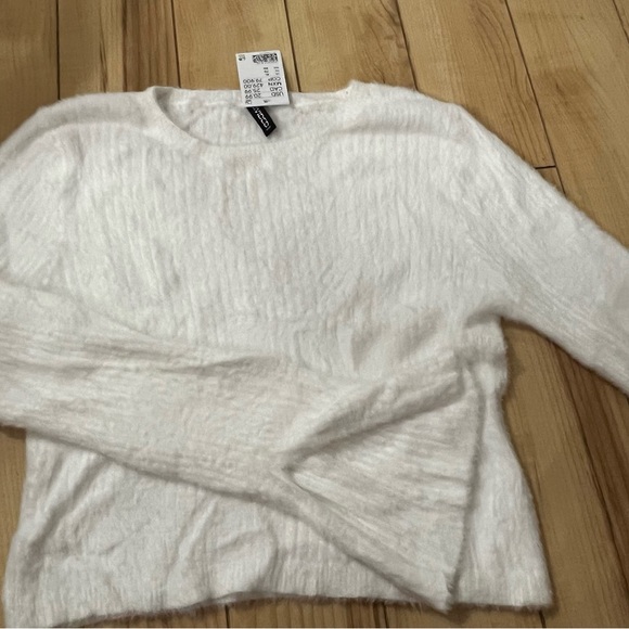 Divided | Sweaters | Nwt Fuzzy Crop Sweater With Flared Sleeves | Poshmark